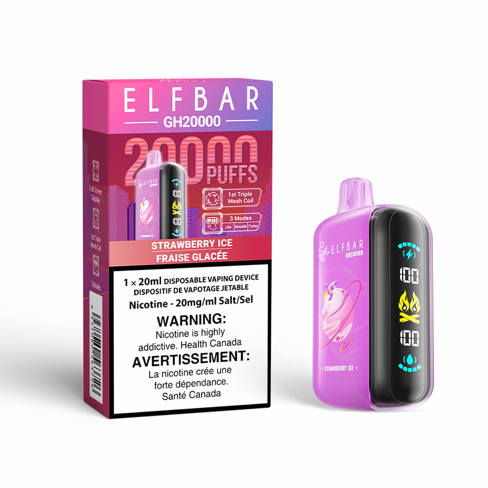 Elf Bar GH20000 Strawberry Ice 20000 Puffs 20 mL 20 mg - Vape Store ...