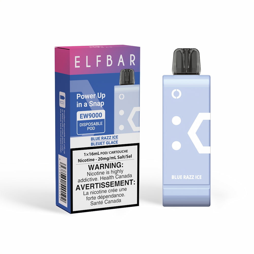 Elf Bar EW9000 Disposable Pod Blue Razz Ice 16mL 20mg - Vape Store Delivery