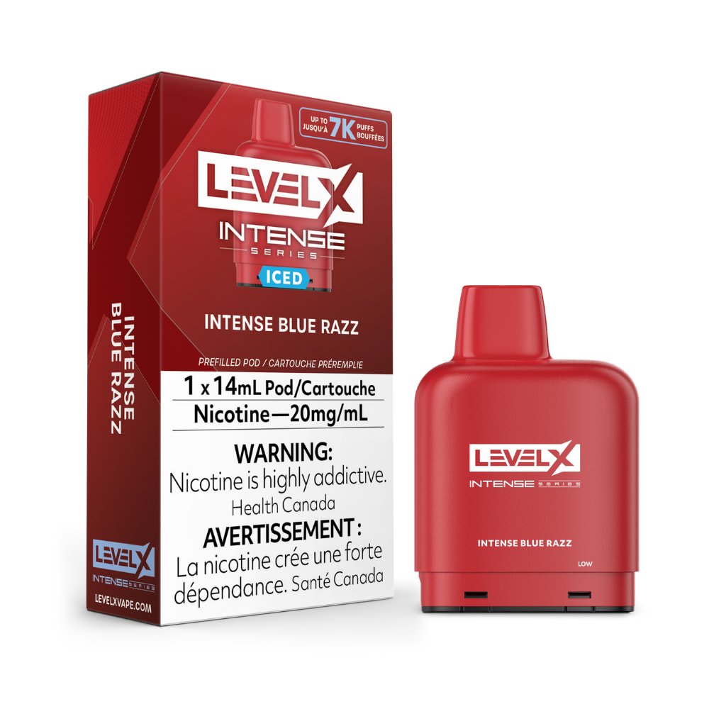 Level X Intense Series 14mL Intense Blue Razz 7000 Puffs 20mg - Vape ...