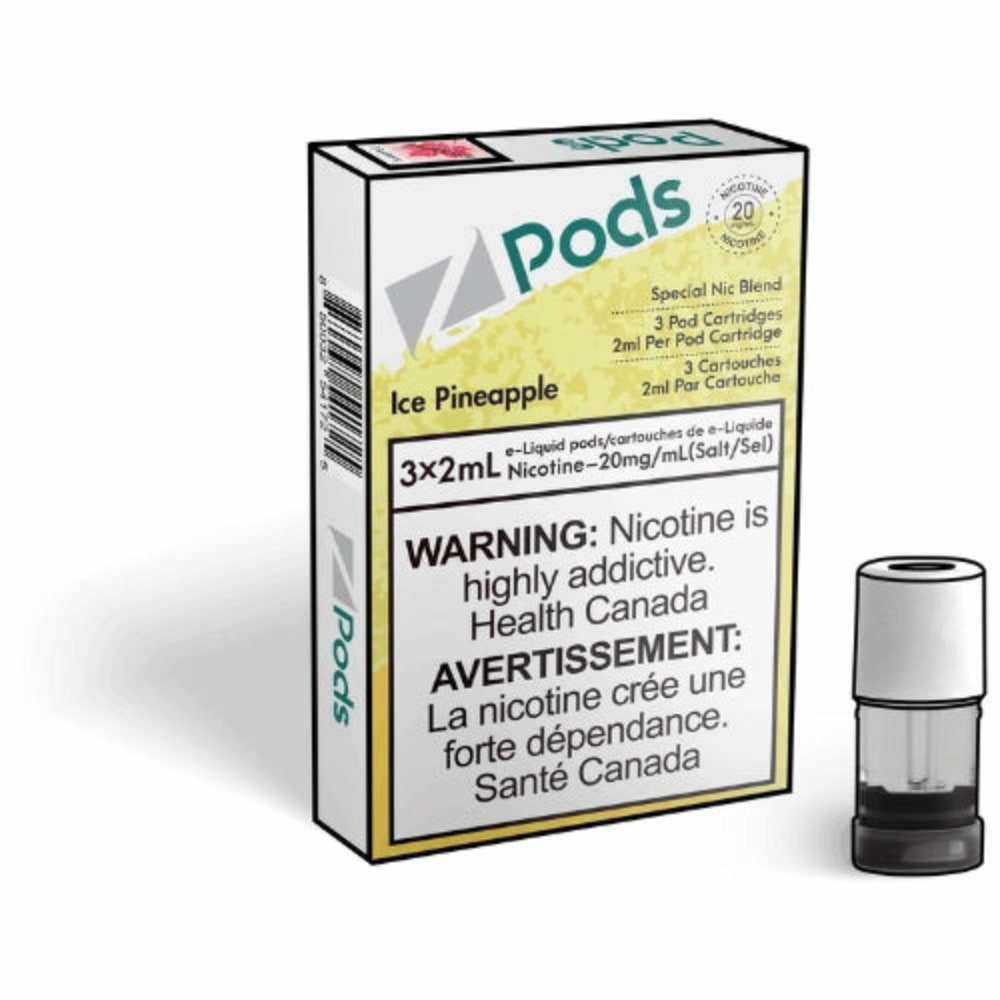 Z PODS Ice Pineapple 3 x 2mL Pods 400 Puffs - Vape Store Delivery