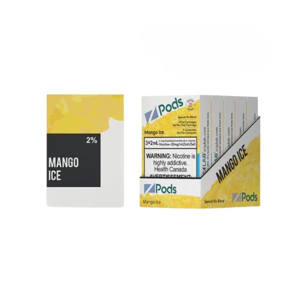 Z PODS Mango Ice 3 x 2mL Pods 400 Puffs - Vape Store Delivery