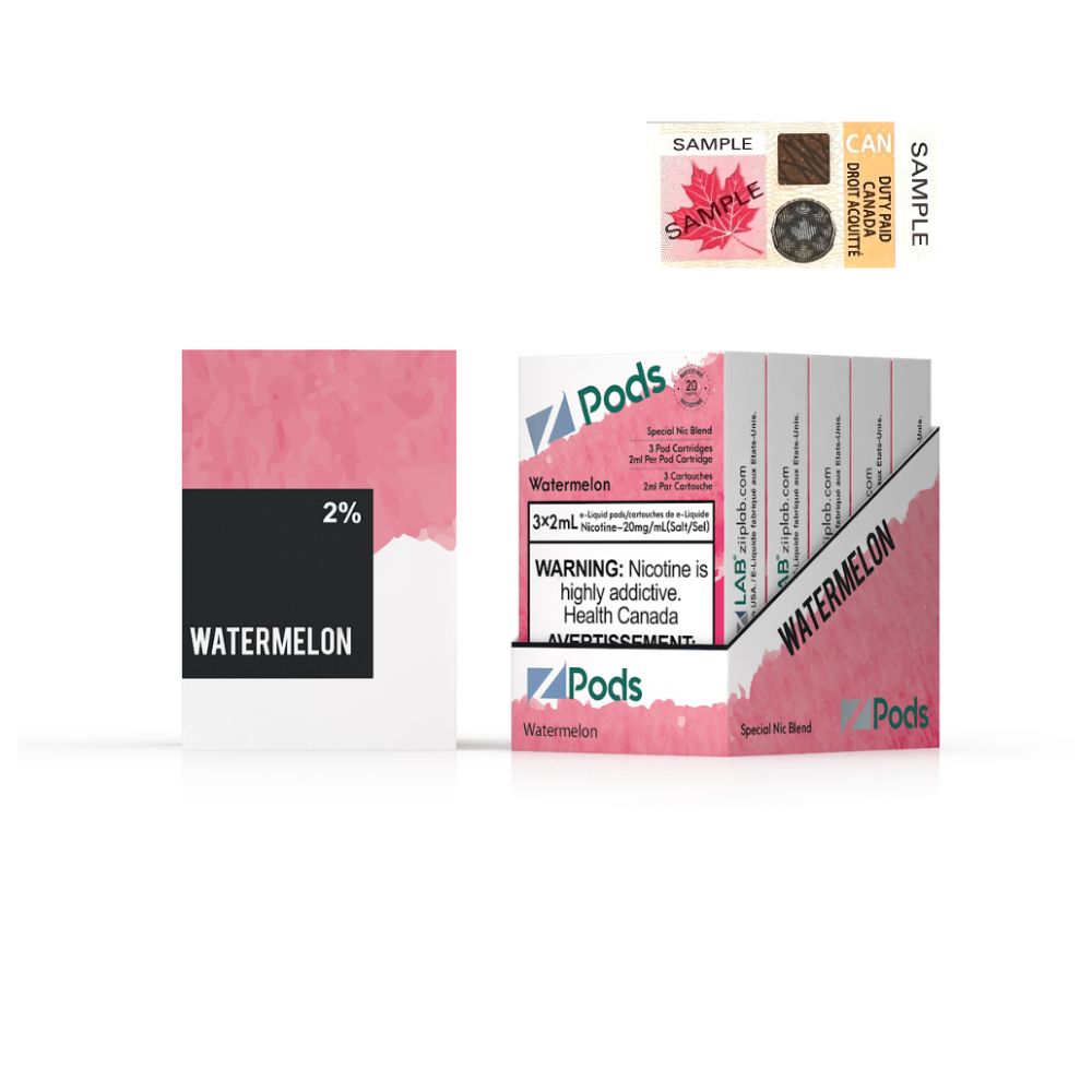 Z PODS Watermelon 3 x 2mL Pods 400 Puffs - Vape Store Delivery