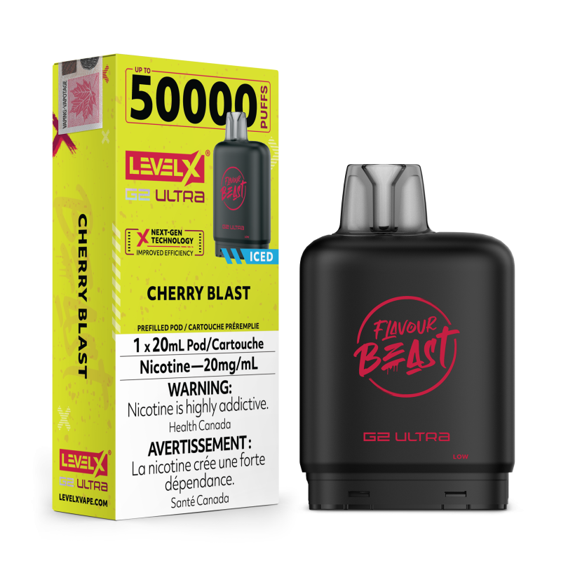 Flavour Beast Level X G2 Ultra - Cherry Blast - Vape Store Delivery